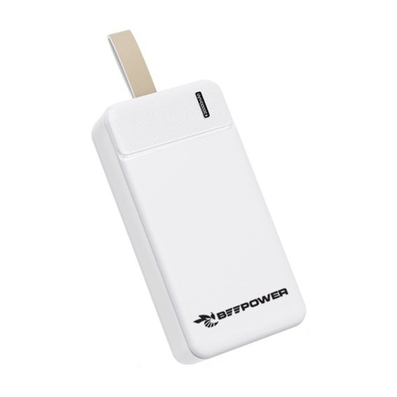 Power Bank BeePower 30000mAh, 2xUSB, 1xUSB-C, 2.1A, Blanco - BMZ Technology